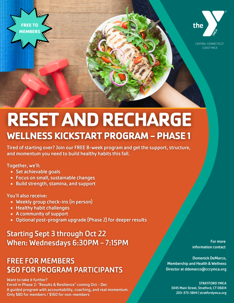 Reset And Recharge | Central Connecticut Coast YMCA Central Connecticut ...